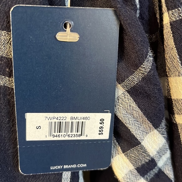 Lucky Brand | Tops | Nwt Lucky Brand Checkered Navywhite Button Down ...